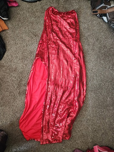 Womans Large Jessica Rabbit Red Sequen Dress Halloween Costume Cosplay ...