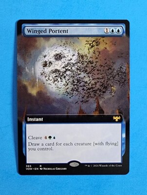 1x Winged Portent Instant Crimson Vow Mtg Magic Card 365 Rare ...