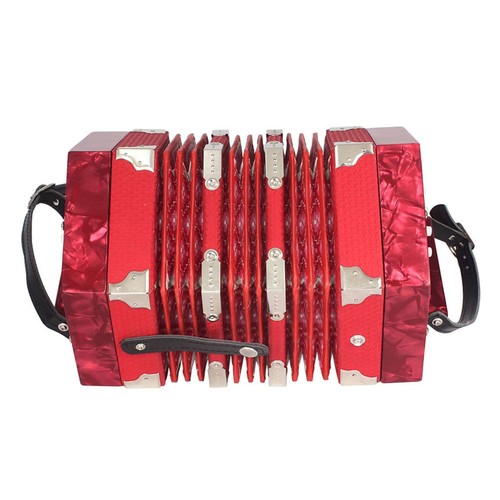 Pearl Red Scholer Concertina 20 Button Plus Made in East Germany ...