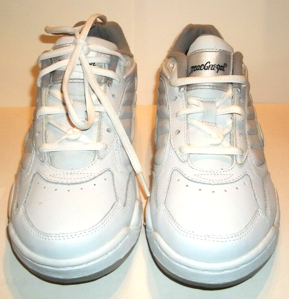 VINTAGE MacGregor White Leather Sneaker Shoes~Size 6.5 W | eBay