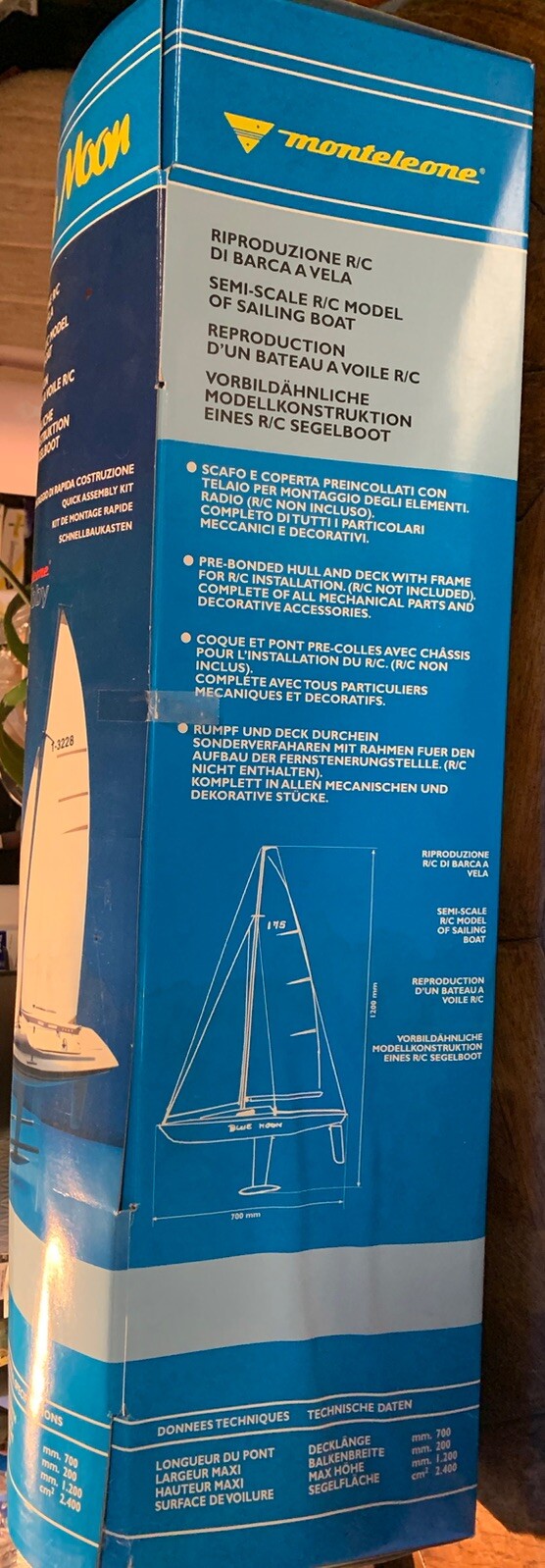 Vintage Monteleone MISTRAL R/C Boat Model Kit New Made In Italy | eBay