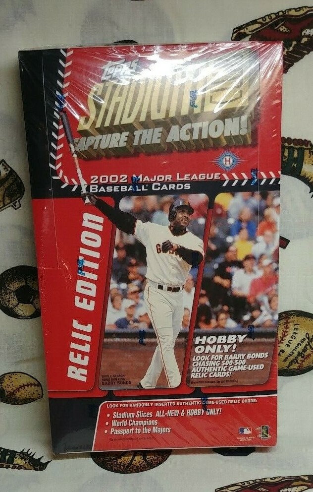 2002 Topps Stadium Club Baseball Hobby Box Relic Edition Factory Sealed ...
