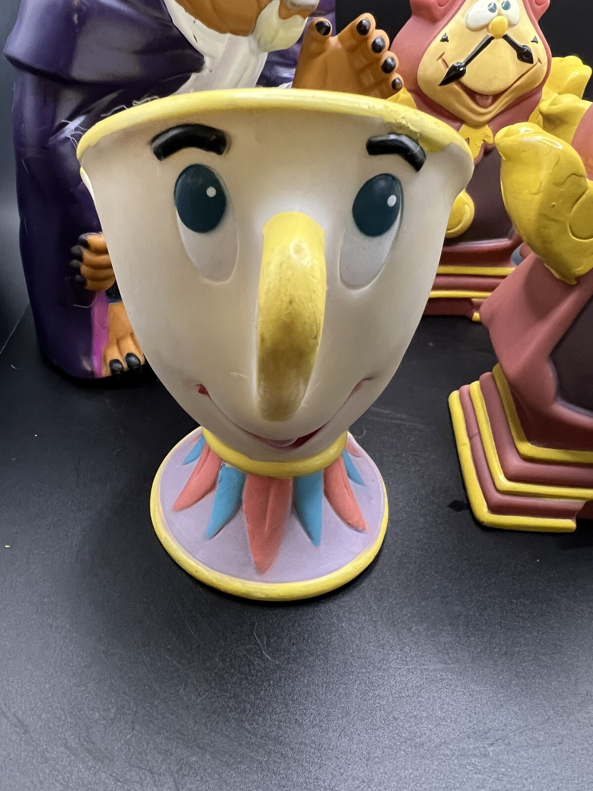 Beauty and the Beast VTG Rubber Hand Puppets Pizza Hut 1992 Beast Chip ...