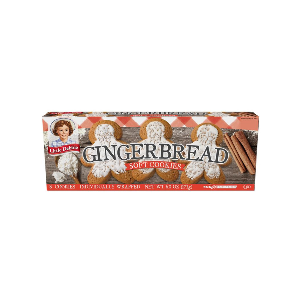 Little Debbie Gingerbread Soft Cookies, 4 Boxes, 32 Individually ...