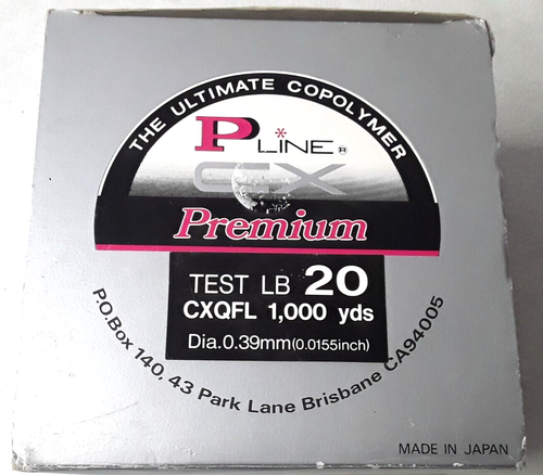 NEW P-Line Cx Premium Clear Fluorescent Fishing Line 1000 Yards 20 Lb ...