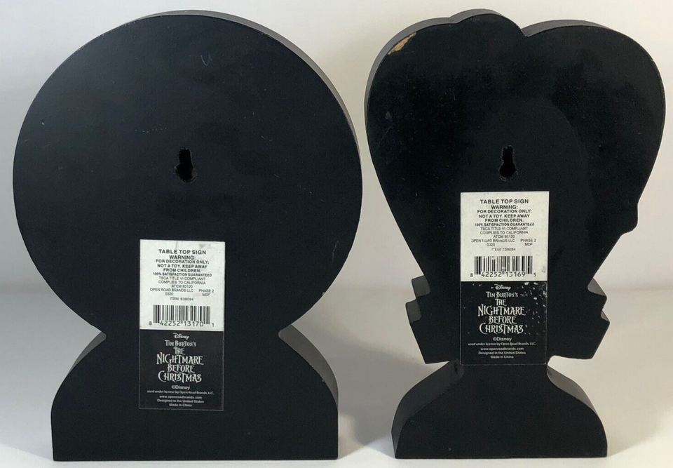 The Nightmare Before XMAS Pair of Wall Plaques- Oogie Boogie & Jack and ...