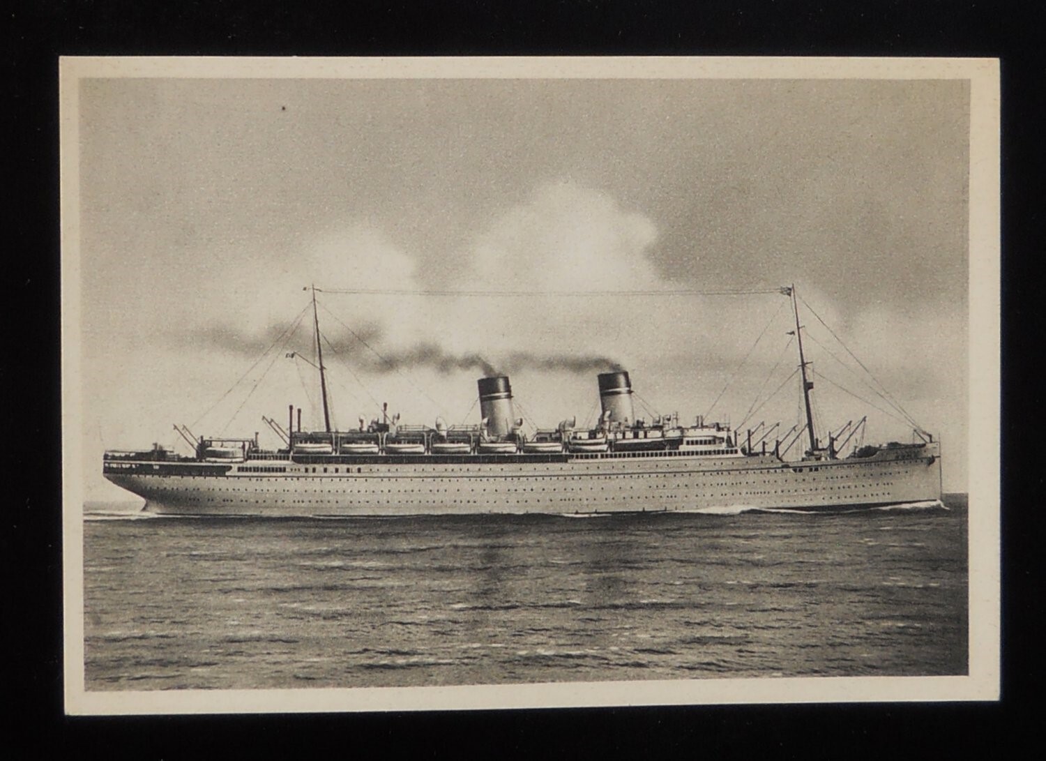 1930s SS Roma Ocean Liner Italian Line Launch 1926 Ansaldo Shipyard ...