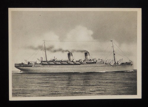 1930s SS Roma Ocean Liner Italian Line Launch 1926 Ansaldo Shipyard ...