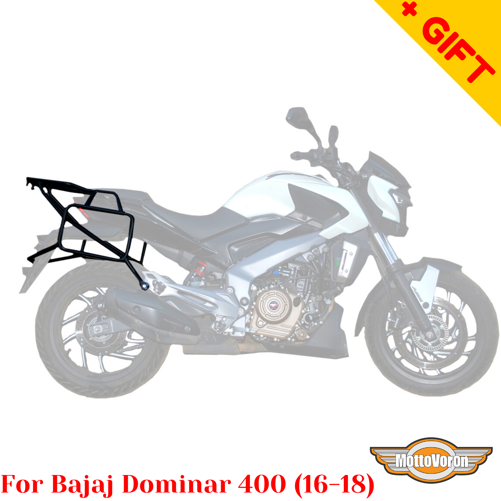 For Bajaj Dominar 400 Rack luggage system D400 Side carriers for soft ...