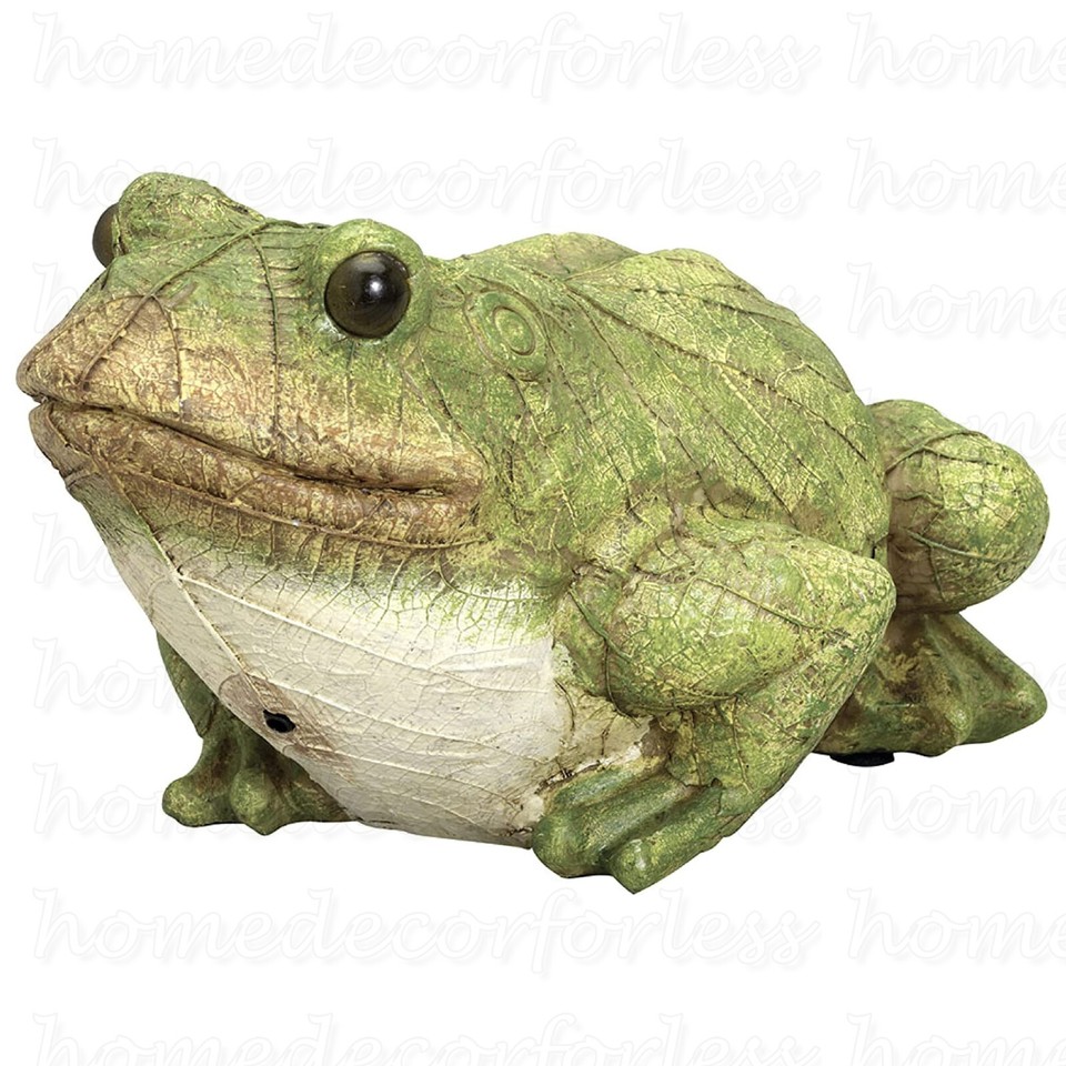 Motion Activated Light & Sound Frog Garden Statue Sculpture Outdoor ...