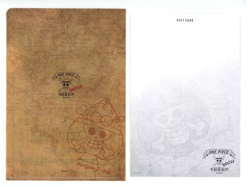 One Piece Portgas D. Ace A6 Clear File & Postcard Set Bounty Poster | eBay