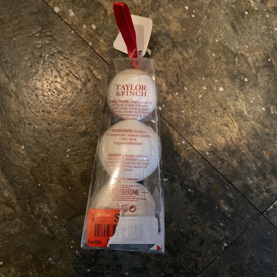 Taylor & Finch Gingerbread 3 Fizzling Snowballs/ Bath Bombs | eBay