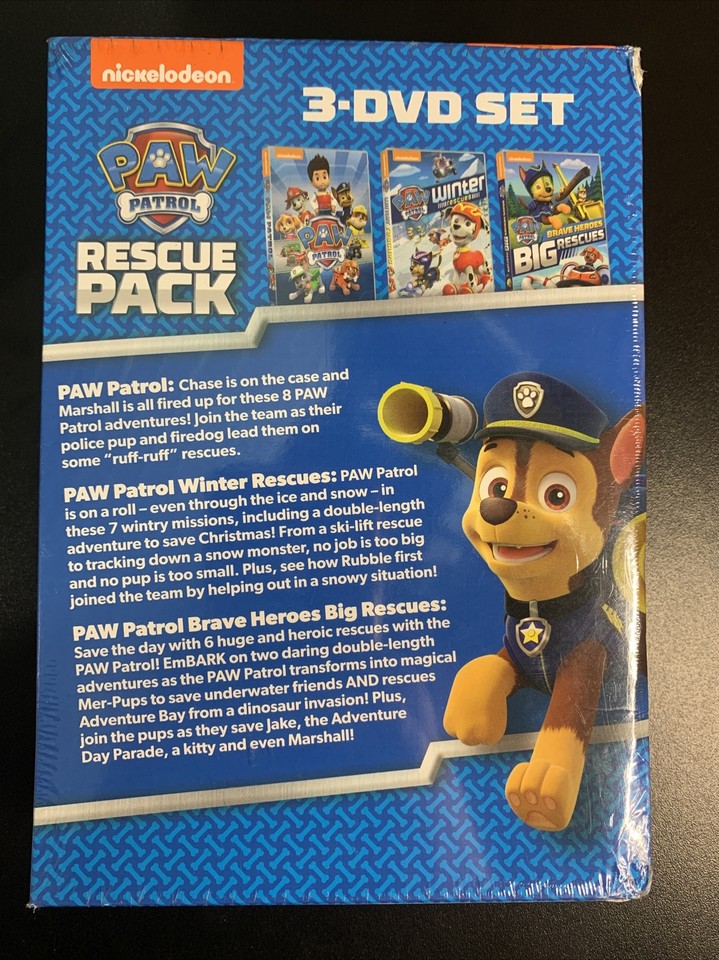 Paw Patrol: Rescue Pack 3-Disk DVD (Brand New) | eBay
