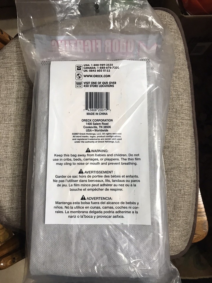 ORECK Type CC 4 Layer Celoc Charcoal Filter Type CC Vacuum Bags CCPK80F ...