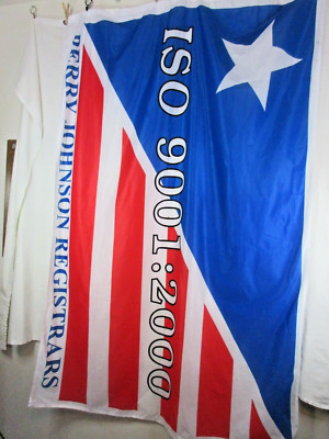 ISO 9001 2008 Flag Perry Johnson Registrars compliance flag 48" by 75 ...