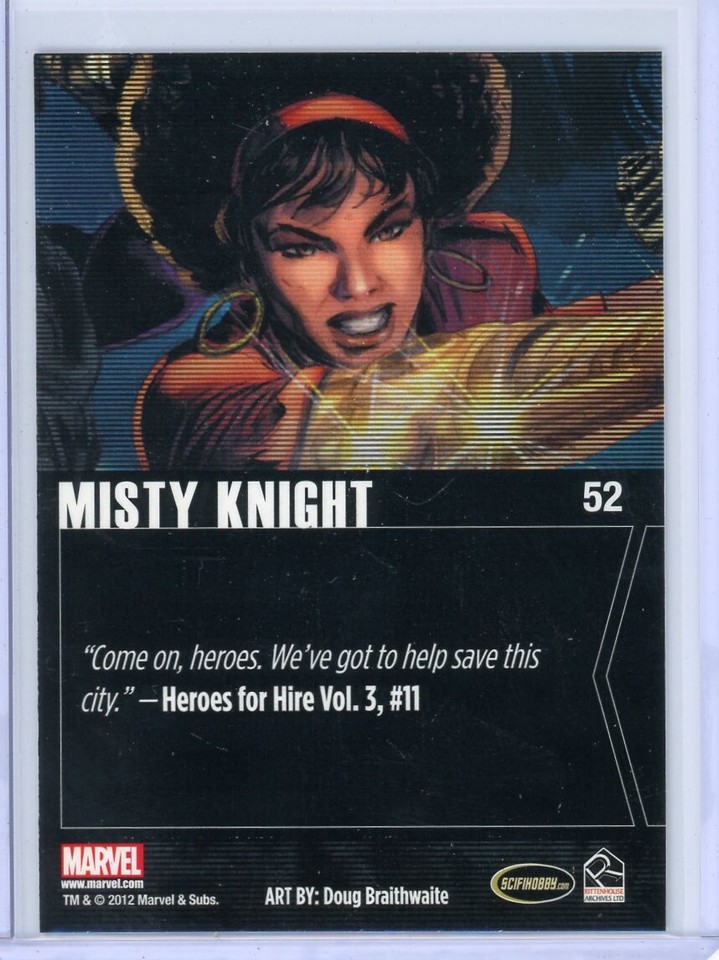 MISTY KNIGHT 2012 Rittenhouse Marvel Greatest Heroes Base Card #52 | eBay