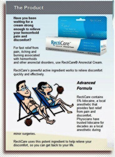 Recticare Anorectal Cream Helps Relieves from Burning Itching and Pain ...
