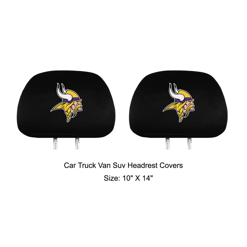 New 2pc Set NFL Pick Your Team Car Truck SUV Van Headrest Covers ...
