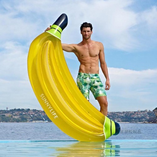 74" Banana Swimming Floats Inflatable Pool Raft Float Swim Rings For ...
