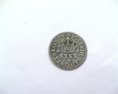 PORTUGAL ~ 1750-1777 ~ SILVER 40 REIS ~ EXTREMELY FINE+ ~ JOSEPHUS I ...