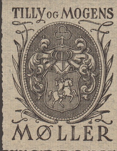 Danemark. ex-libris Tilly og Mogens Moller (blasons, armoiries) | eBay