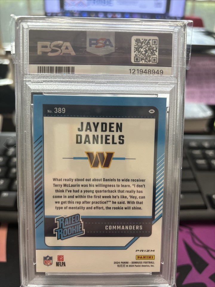 2024 Donruss Jayden Daniels Rated Rookie Red Wave PSA 10 | eBay