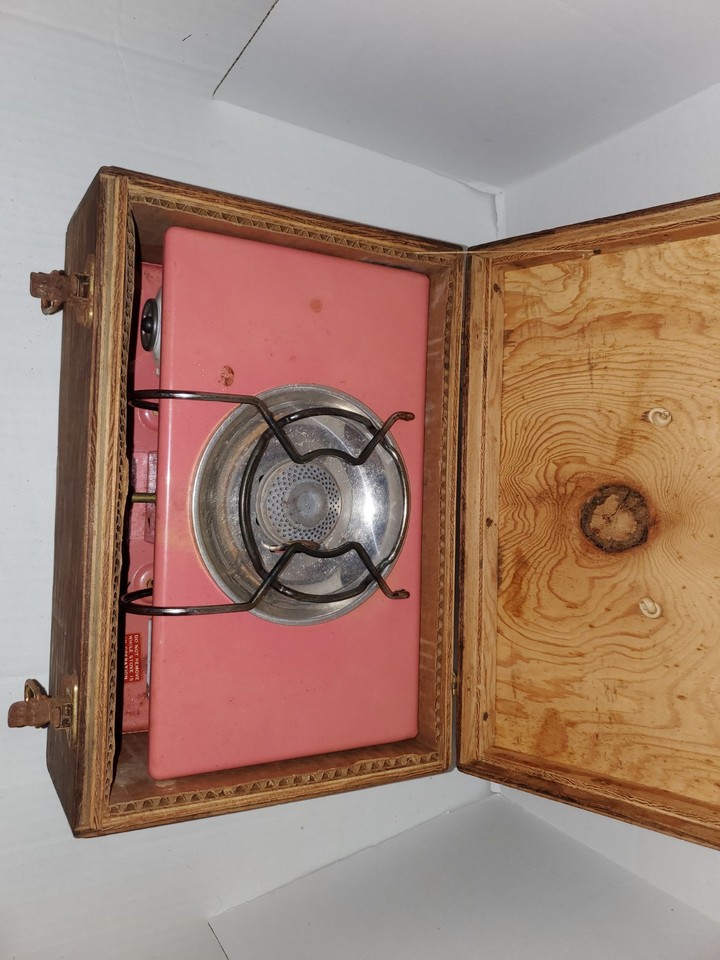 Vintage Coleman Single Burner Picnic Stove PINK Model 5402A LP Gas /w ...
