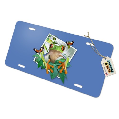 Tree Frog Selfie Picture Rainforest Novelty Metal Vanity Tag License ...