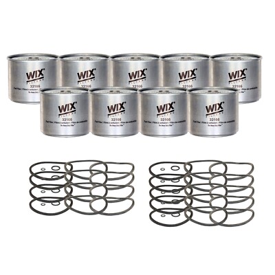 Wix 33166 Fuel Filter Set Heavy Duty Cartridge Fuel Metal Canister 9 ...