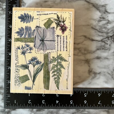 Floral Collage Rubber Stamp The Tapestry Studio # 90288 Stamps Happen ...