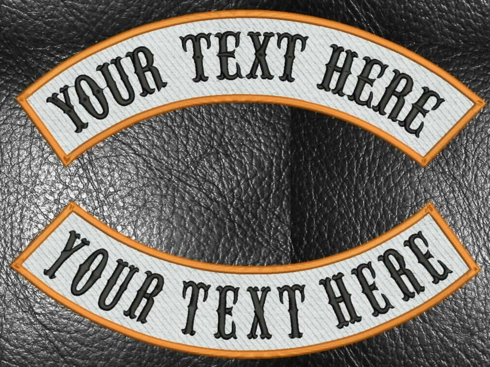 Custom Embroidered 13" Top Rocker Patch MC Biker Motorcycle Club Jacket ...