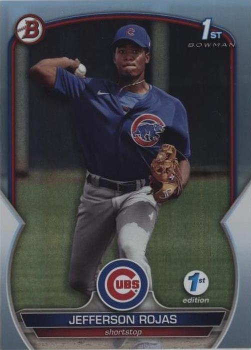 2023 Bowman 1st Edition - Jefferson Rojas #BPPF-70 Sky Blue Foil (RC ...