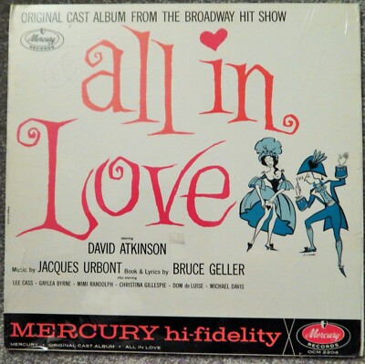 ALL IN LOVE 1962 JACQUES URBONT) MINT ORIGINAL CAST VINYL DAVID ...