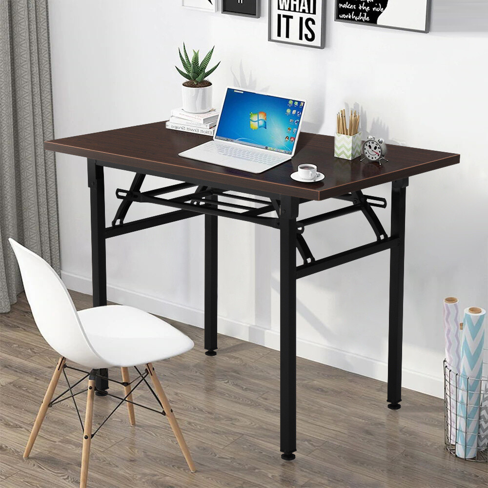 UK Foldable Computer Desk Folding Laptop PC Table Home Office Study ...