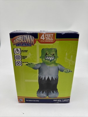 Inflatable Frankenstein 4ft. Halloween Decor Cord Airblown Inflatable ...