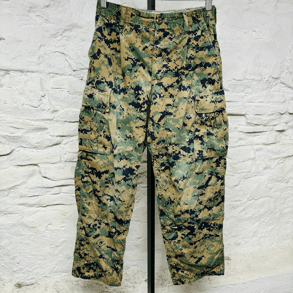 Set USMC MARPAT Digital Woodland Camo Cargo Pants Slant Pocket Shirt US ...