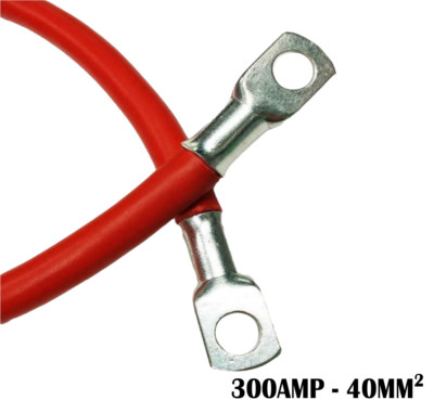 100" Battery Lead Cable Heavy Duty Earth Strap Positive Lead 300 Amp ...