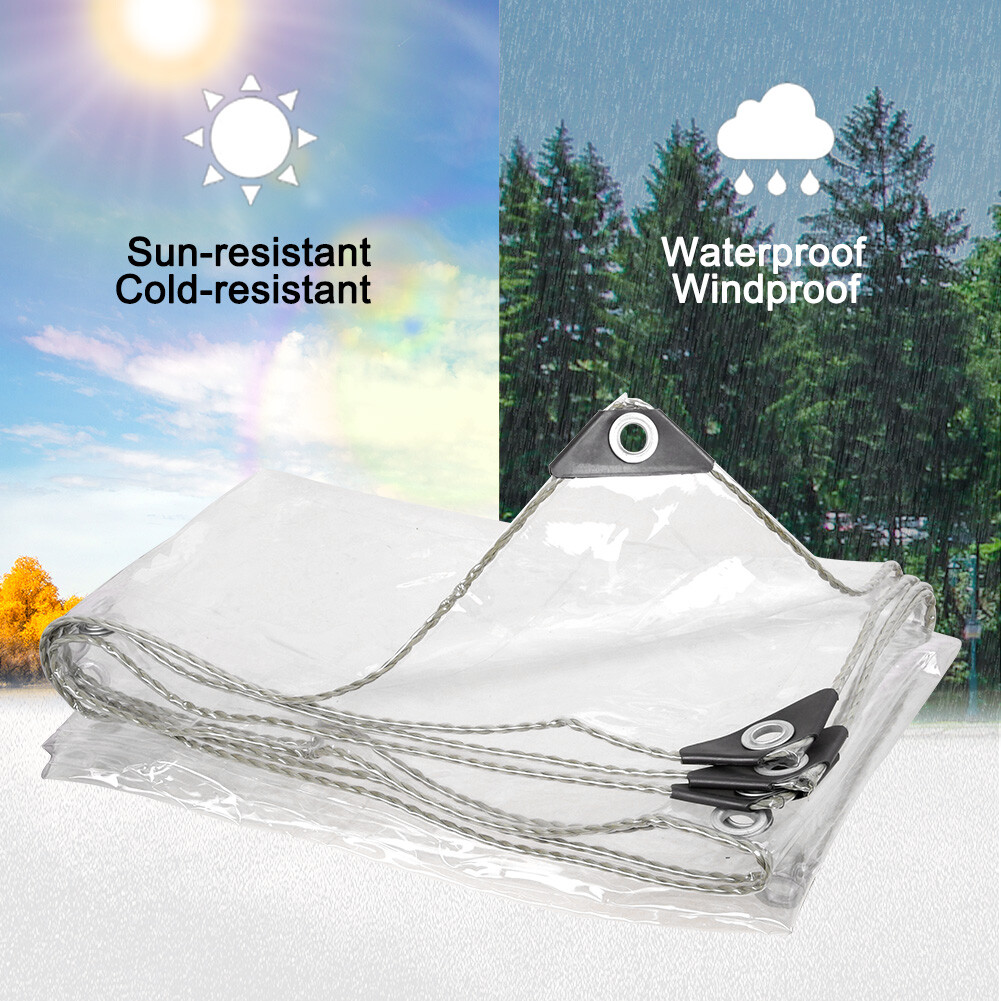Wasserdichte Transparente PVC Plane mit Ösen Klare Garten LKW Plane ...