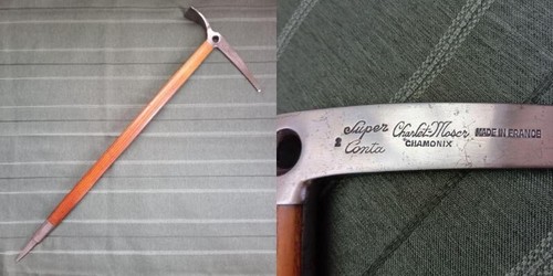 Ice Axe Wodden Charlet-Moser CHAMONIX Super conta2 Vintage 81cm 1960s ...