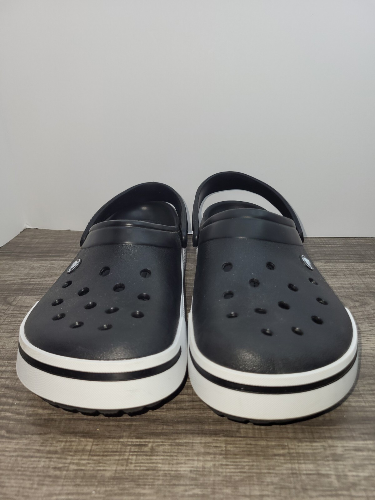 Crocs Crocband Black/White Clogs Sizes Mens 11 Slip On - Gem