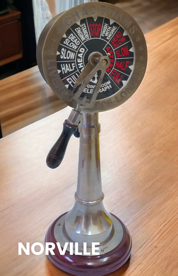 18" Ship Engine Order Telegraph Antique Engine Room Table Decorative ...