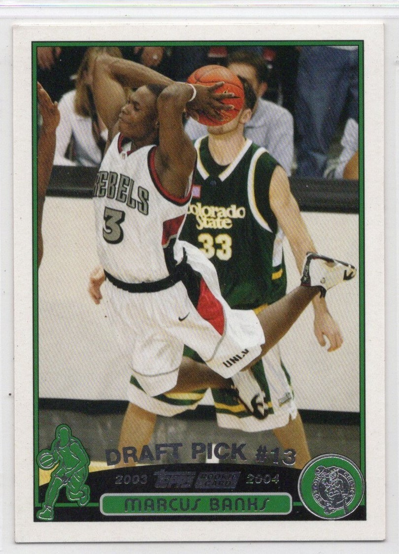 2003-04 Topps Marcus Banks Boston Celtics Draft Pick 13 Rookie No 233 ...