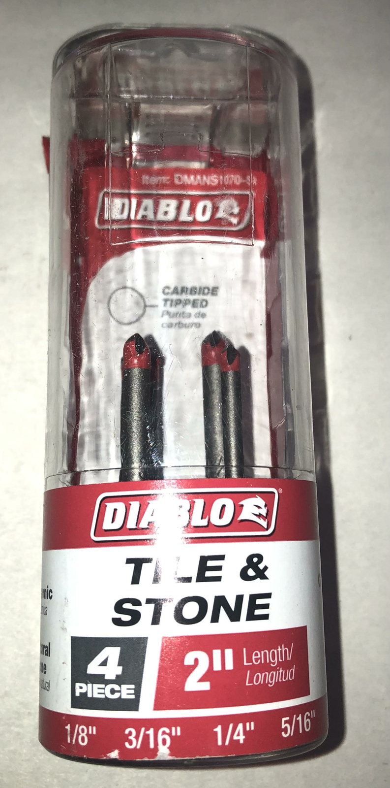 Diablo Carbide Tipped Tile and Stone Drill Bit Set 4 PC for sale online ...