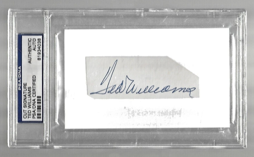 Ted Williams PSA/DNA Cetified Cut Signatures Autographs Auto | eBay