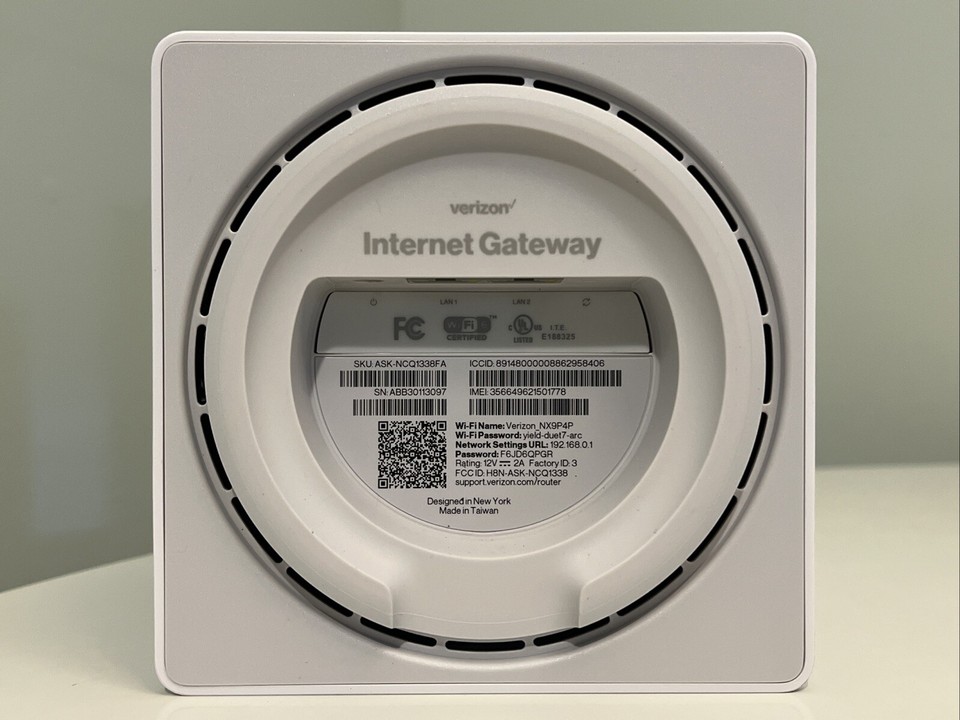 Verizon 5G Internet Gateway Home Router Wi-Fi Hotspot ASK-NCQ1338 White ...