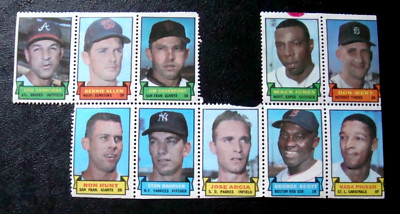 1969 Topps 10 Stamp Panel (Jones,Pinson) + 8 MORE EXMT *NEVER USED* | eBay