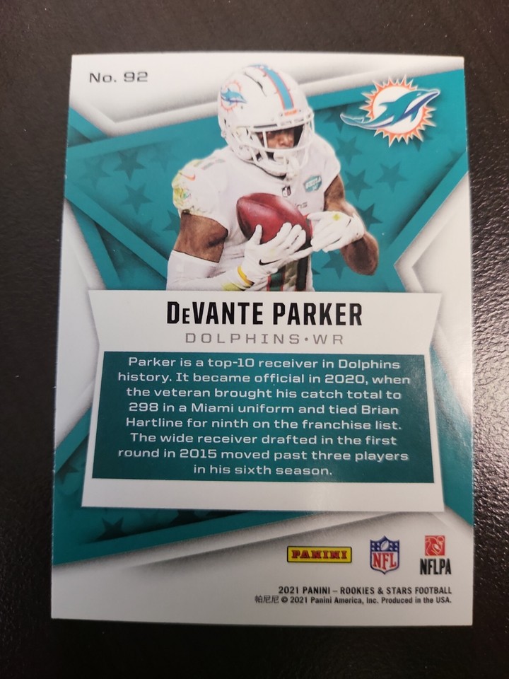 2021 Rookies Stars DeVante Parker card #92 | eBay