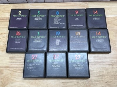 LOT OF 13 Atari Tele-Games Series Misc Auto Racing Vegas Gunslinger ...