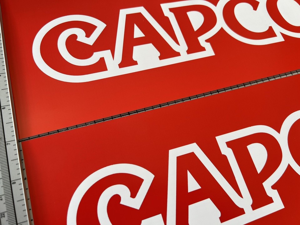 Capcom Red Arcade Side Art Sticker Pair 11.5” x 6.5” | eBay