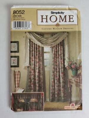 Simplicity Pattern 8052 Home Decor Curtain Country Window Dressing ...